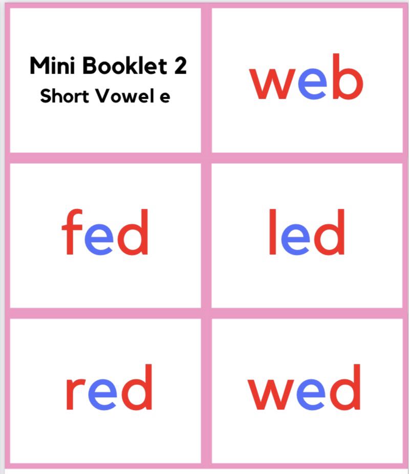 Montessori Pink Scheme Mini Booklet 2, Hobbies & Toys, Toys & Games on ...