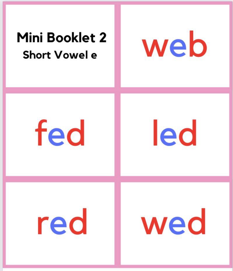 Montessori Pink Scheme Mini Booklet 2, Hobbies & Toys, Toys & Games on ...