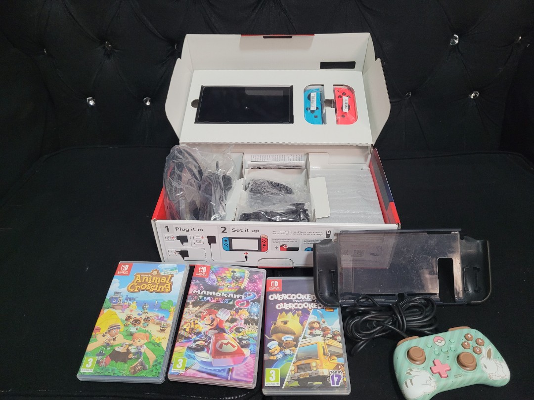 Nintendo Switch V2 Second Hand COMPLETE with Box and Games, Video ...
