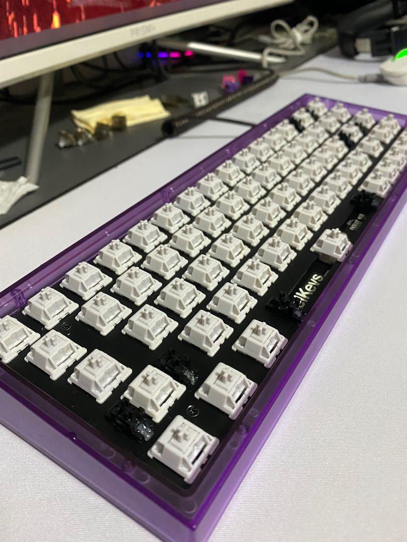 NK65 Purple polycarbonate custom keyboard, Computers & Tech, Parts ...
