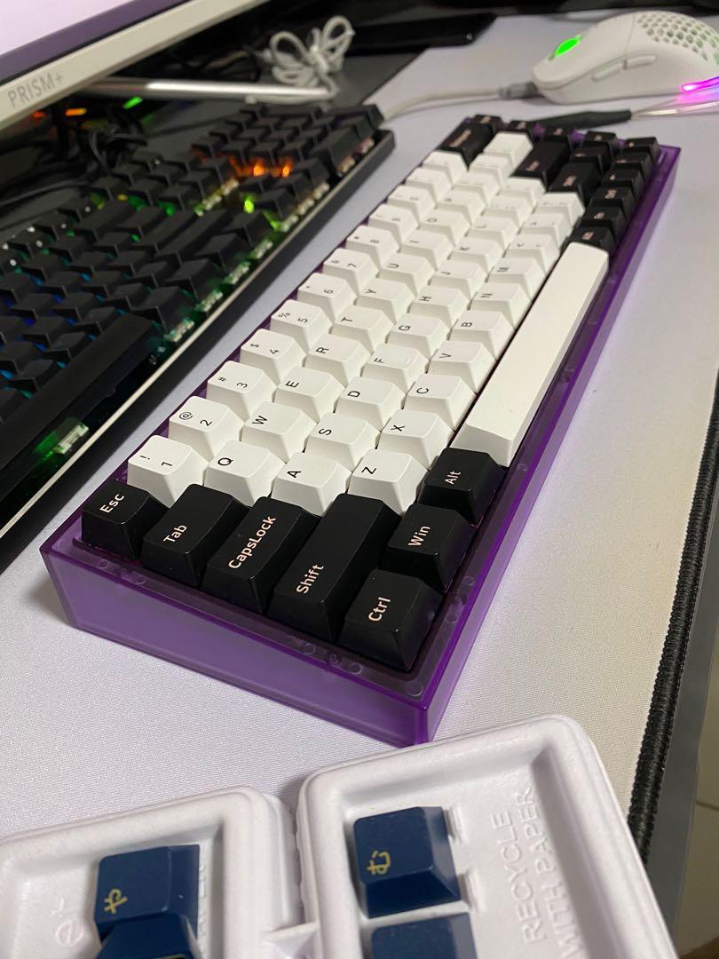 NK65 Purple polycarbonate custom keyboard, Computers & Tech, Parts ...