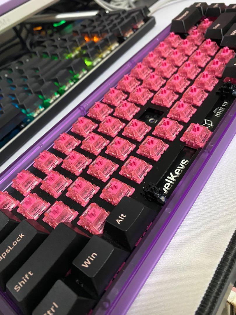NK65 Purple polycarbonate custom keyboard, Computers & Tech, Parts ...