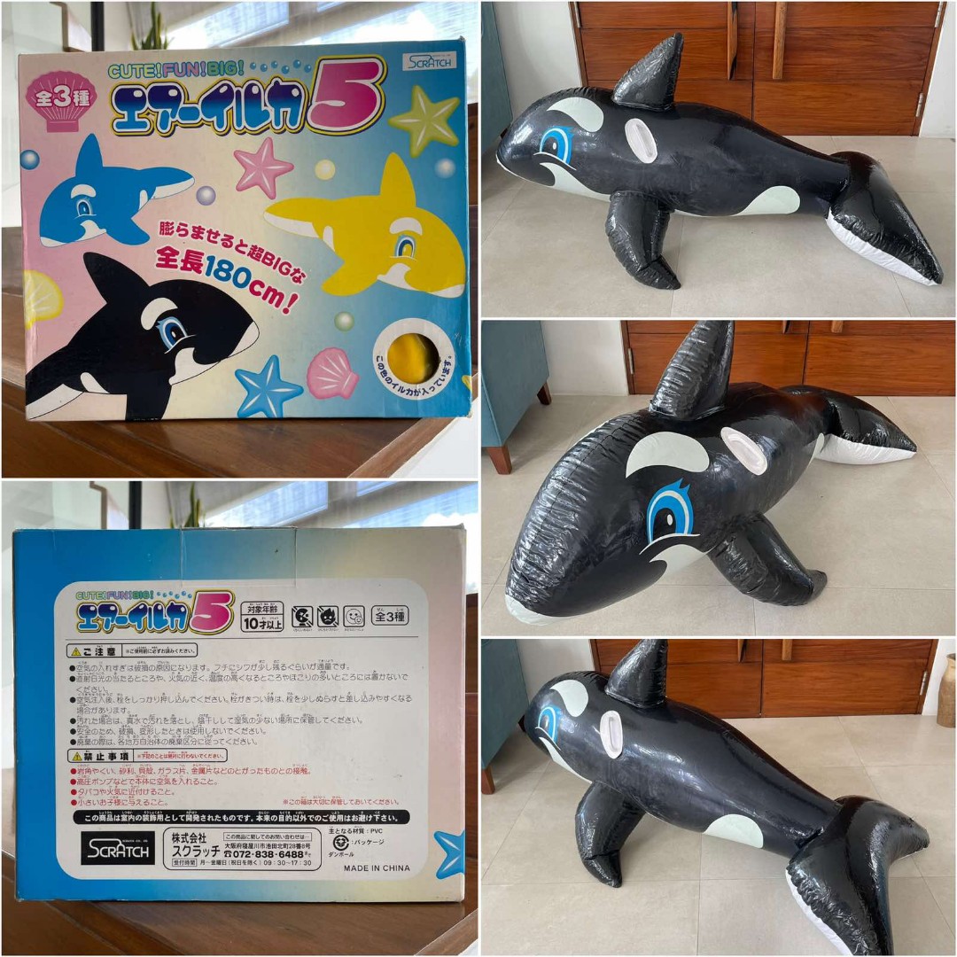Orca Whale Inflatable, Hobbies & Toys, Toys & Games on Carousell