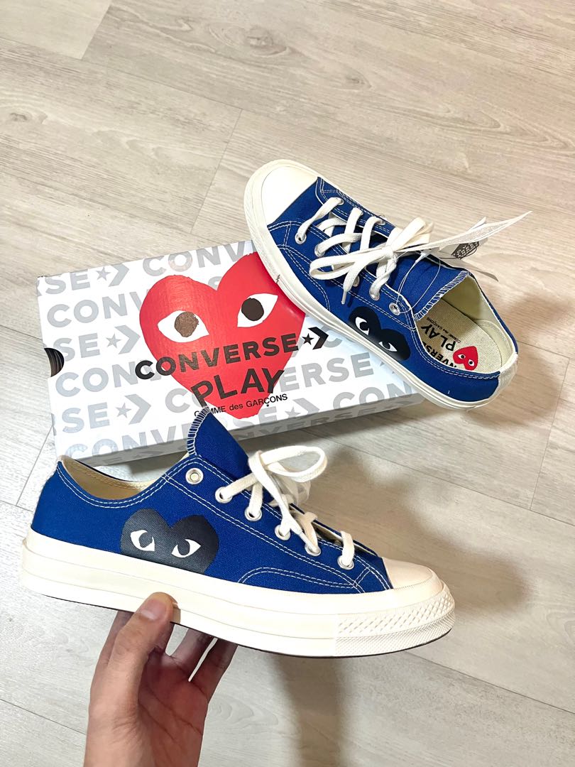 Play CDG X Converse Blue Chuck 70, Men's Fashion, Footwear, Sneakers on ...