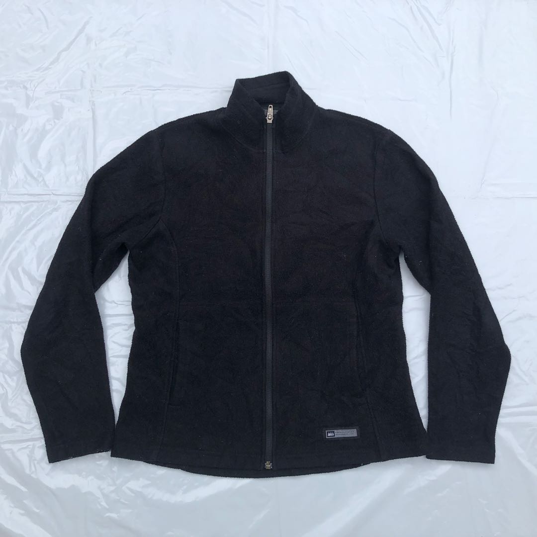 PO REI COOP FLEECE JACKET BLACK MEDIUM WOMENS HIKING TREKKING OUTDOOR ...