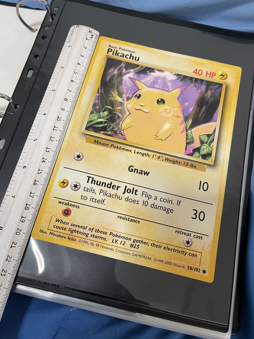 Pokemon TCG GIANT Pikachu Card, Hobbies & Toys, Toys & Games on Carousell
