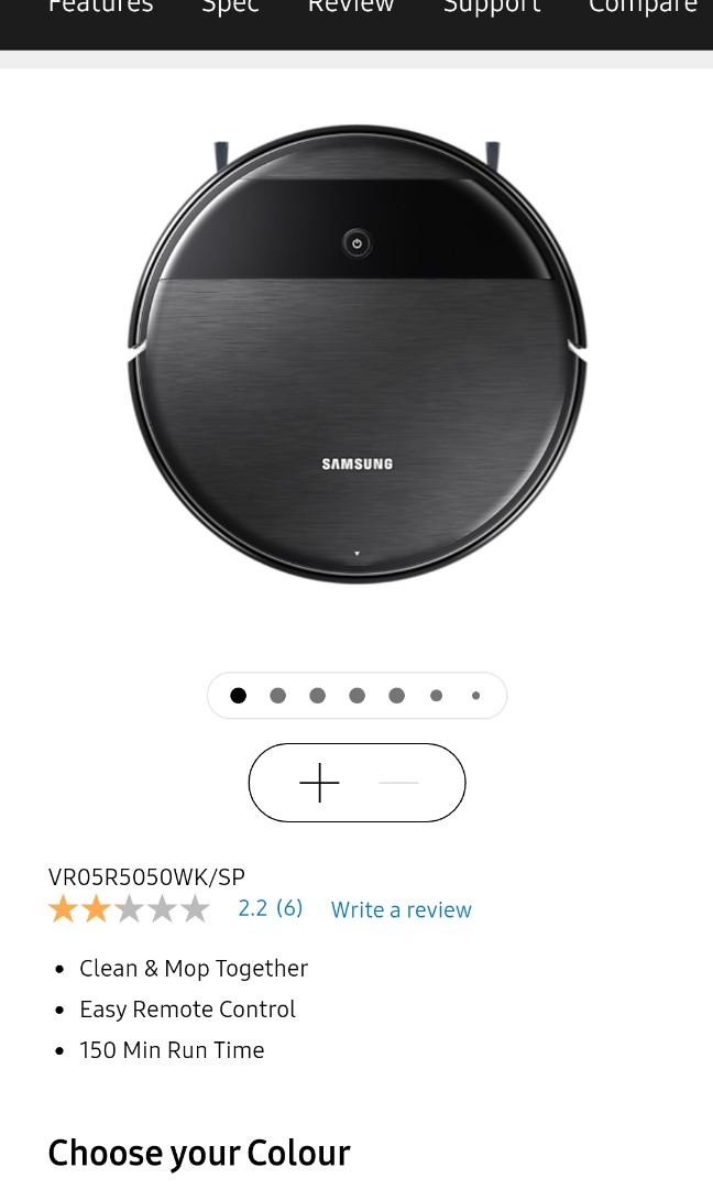 Samsung robotic vaccumm vr5000 wifi, TV & Home Appliances, Vacuum ...