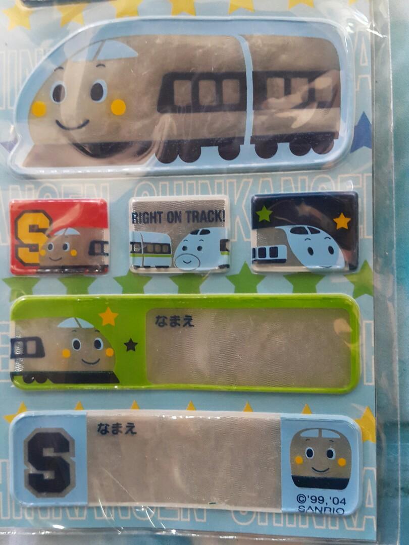 Sanrio Shinkansen Train Sticker set and Eraser, Hobbies & Toys ...