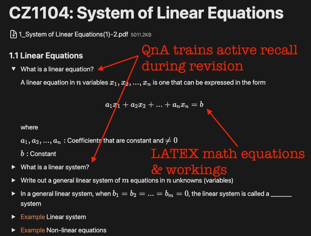 [SC1004/CZ1104] Linear Algebra Notes for Computer Science (SCSE ...