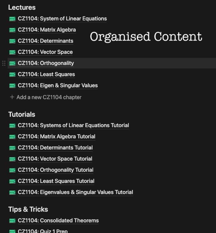 [SC1004/CZ1104] Linear Algebra Notes for Computer Science (SCSE ...