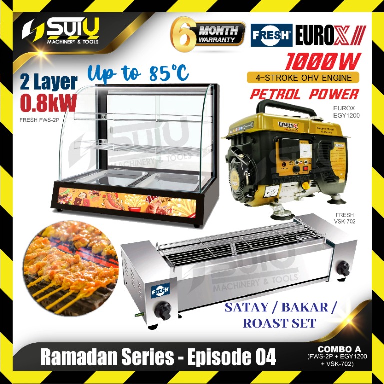 [SET A] RAMADHAN SERIES - COMBO SERIES 04 Satay/Bakar/Roaster Set (FRESH FWS-2P Food Display ...