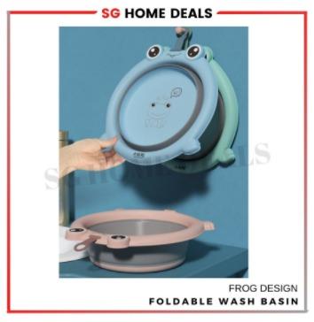 [SG STOCKS] Multipurpose Frog Design Foldable Round Wash Basin ...