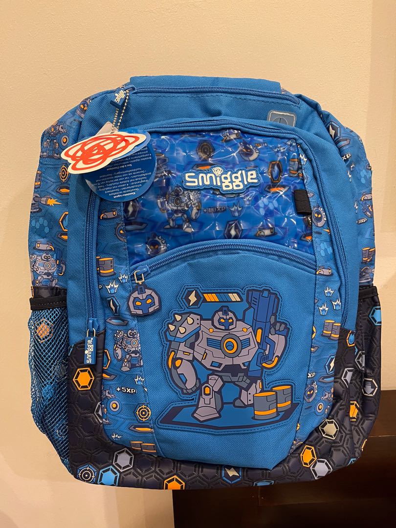 Smiggle Boy Robot Classic Backpack, Babies & Kids, Babies & Kids ...