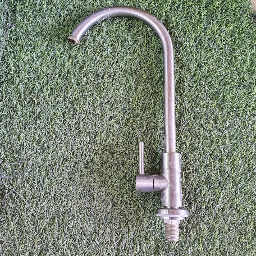 Stainless steel 304 sink tap Pipe air Dapur sinki, Furniture & Home ...