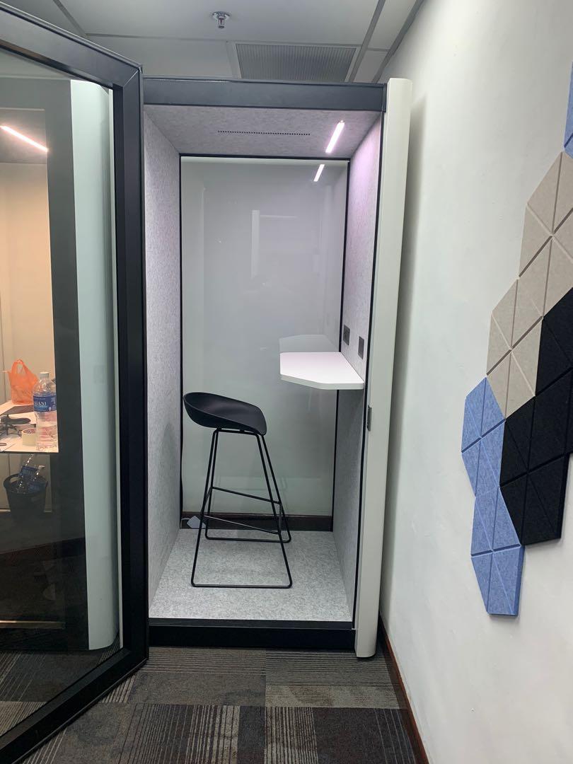 Table with phone booth, Furniture & Home Living, Furniture, Other Home ...