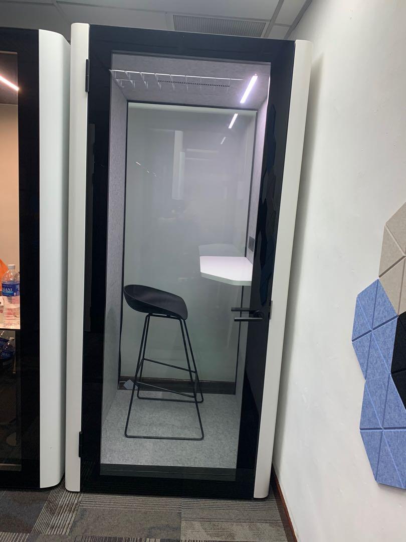 Table with phone booth, Furniture & Home Living, Furniture, Other Home ...