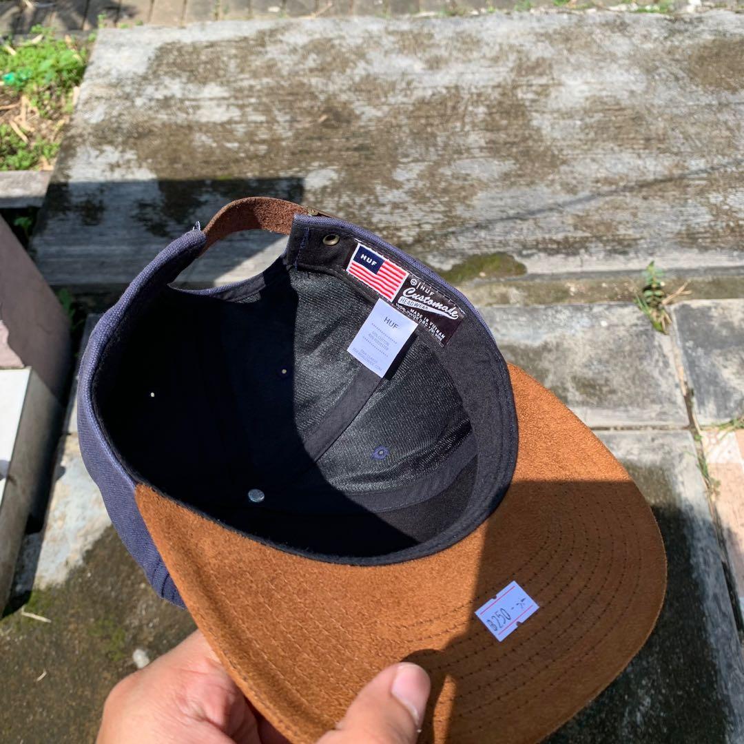 Topi 6 Panel HUF DBC Logo Besi Material Canvas Upper & Suede Visor ...
