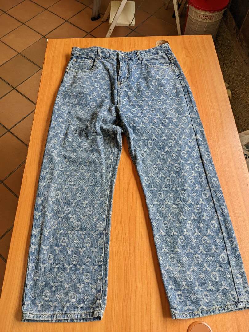Vintage Patterned Jean, Men's Fashion, Bottoms, Jeans on Carousell
