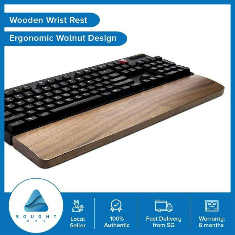 Walnut Wooden Keyboard Wrist Rest Vaydeer Ergonomic Gaming Desk Wrist ...