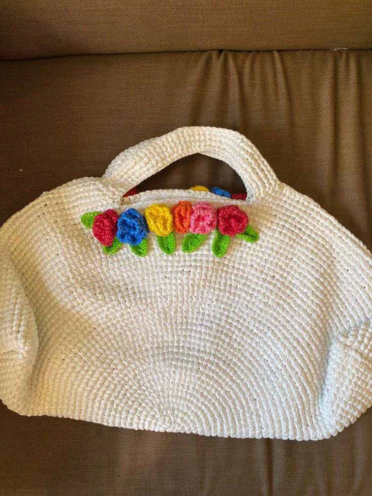 Womens white beach bag summer, Women's Fashion, Bags & Wallets ...