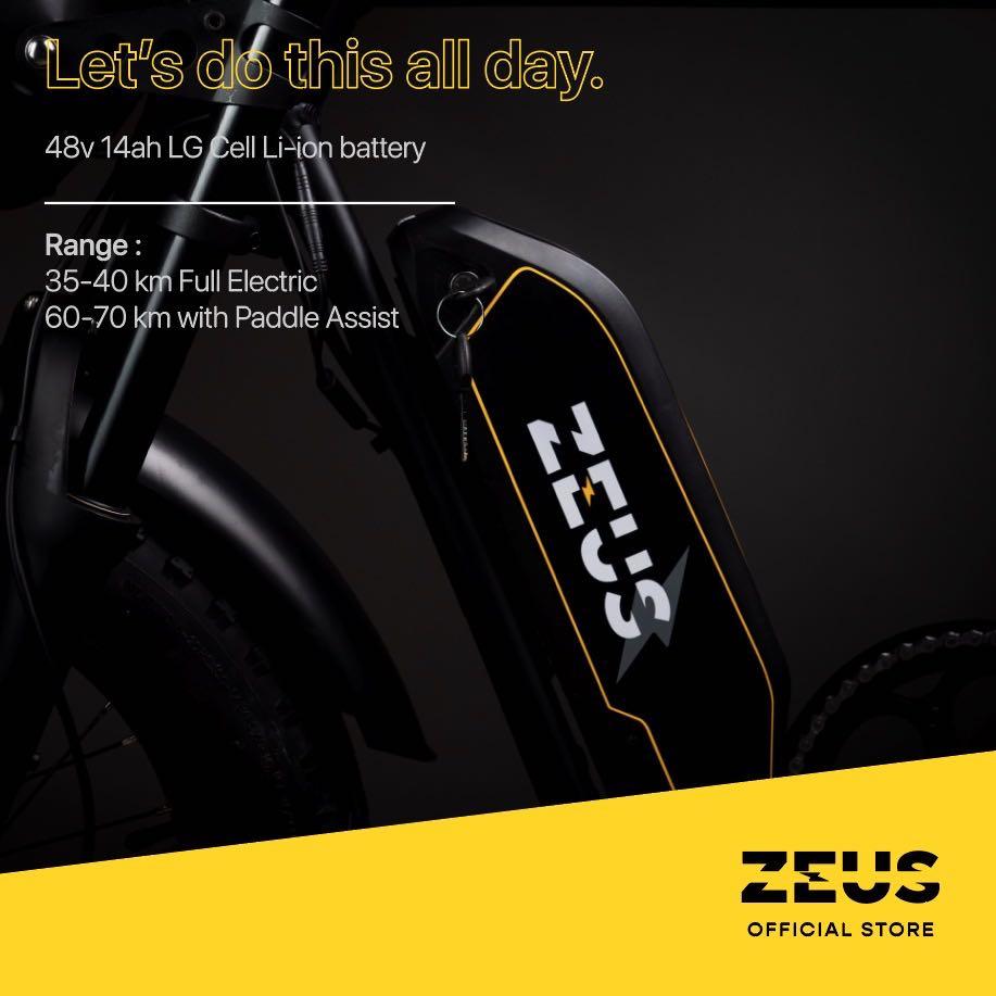 ZEUS Omega Ebike (Aircraft Grade aluminum alloy/ 750w hub motor/48V LG ...