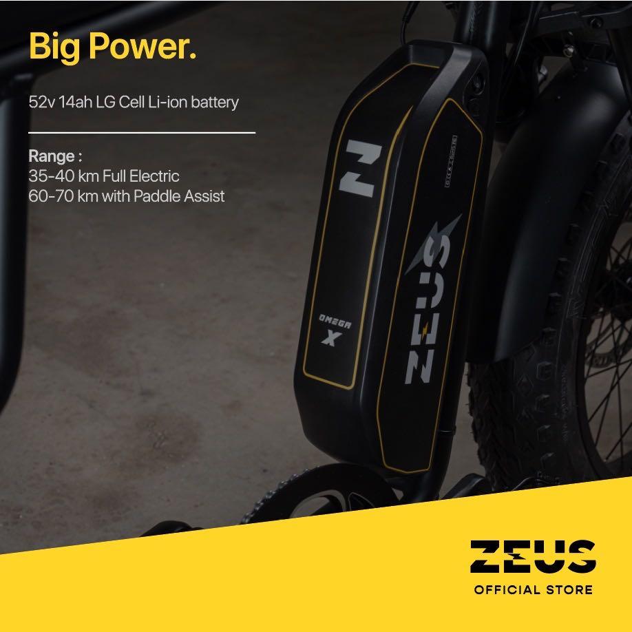 ZEUS Omega X Ebike (Aircraft Grade aluminum alloy/ 1000w gear hub motor ...