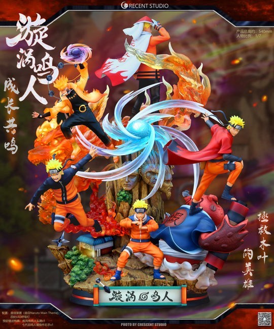 1/7 Scale The Growth of Uzumaki Naruto with LED - Naruto Resin Statue ...
