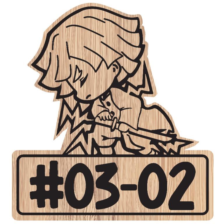 Zenitsu Tanjiro Acrylic Signage / Unit Number/ Door Sign / Demon Slayer ...