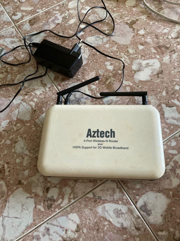 4 port wireless router Aztech HW550-3G, Computers & Tech, Parts ...