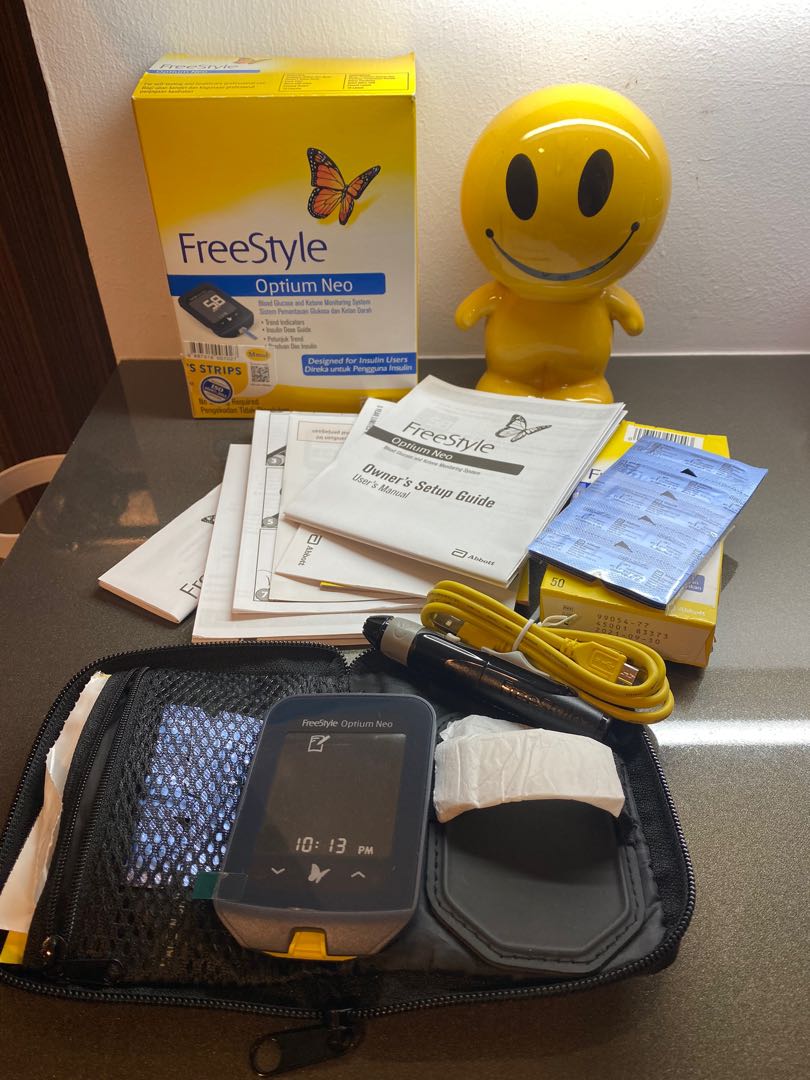 Abbott Freestyle Optium Neo blood glucose keto monitoring system ...
