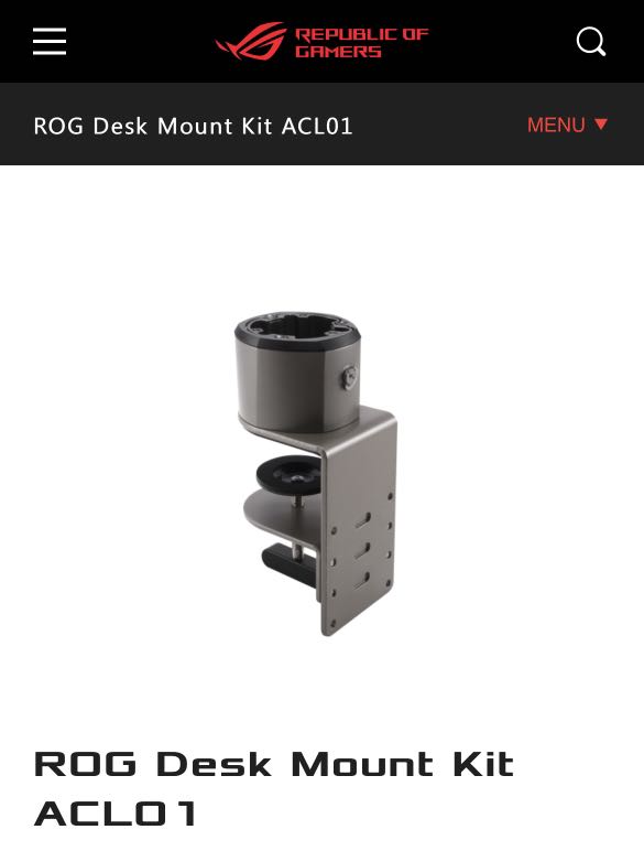 Asus ROG ACL01 Desk Mount, Computers & Tech, Parts & Accessories, Other ...