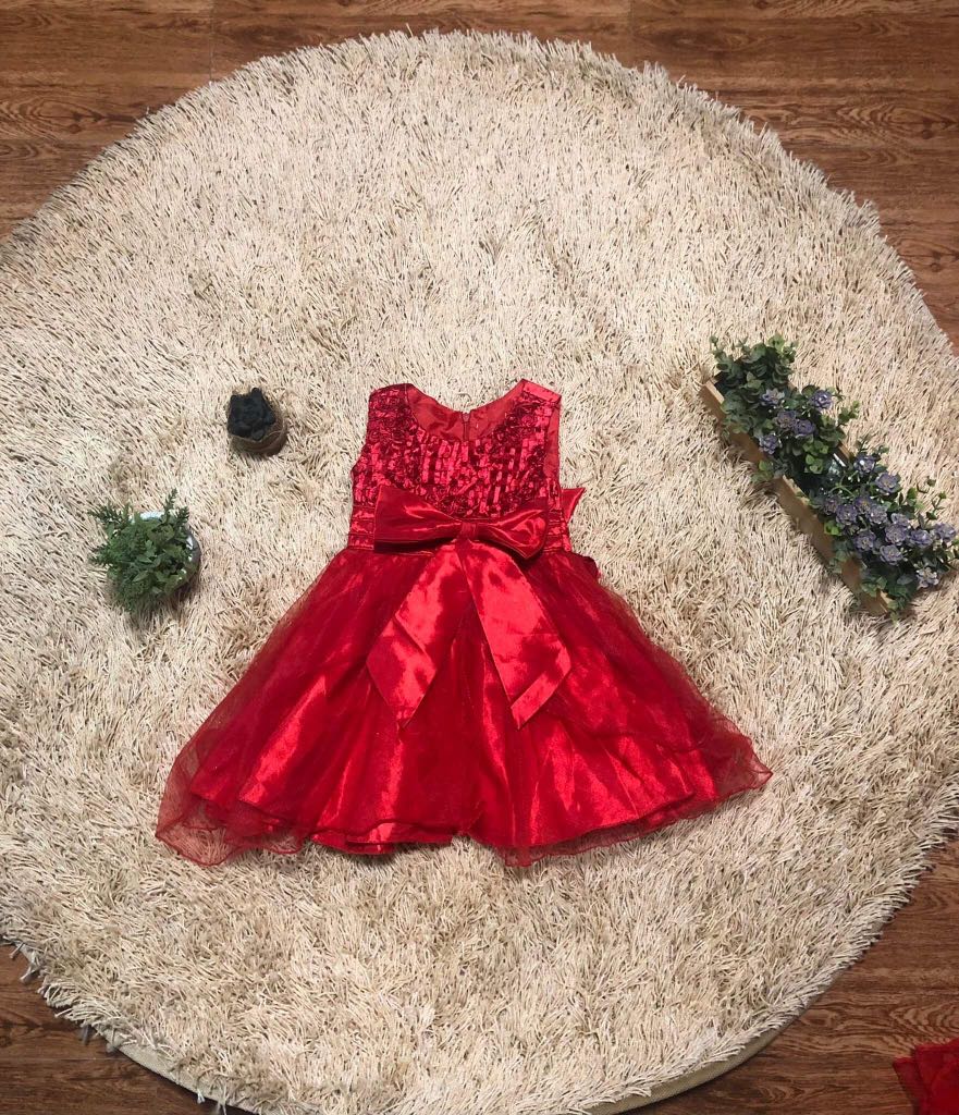 Baby red dress, Babies & Kids, Babies & Kids Fashion on Carousell