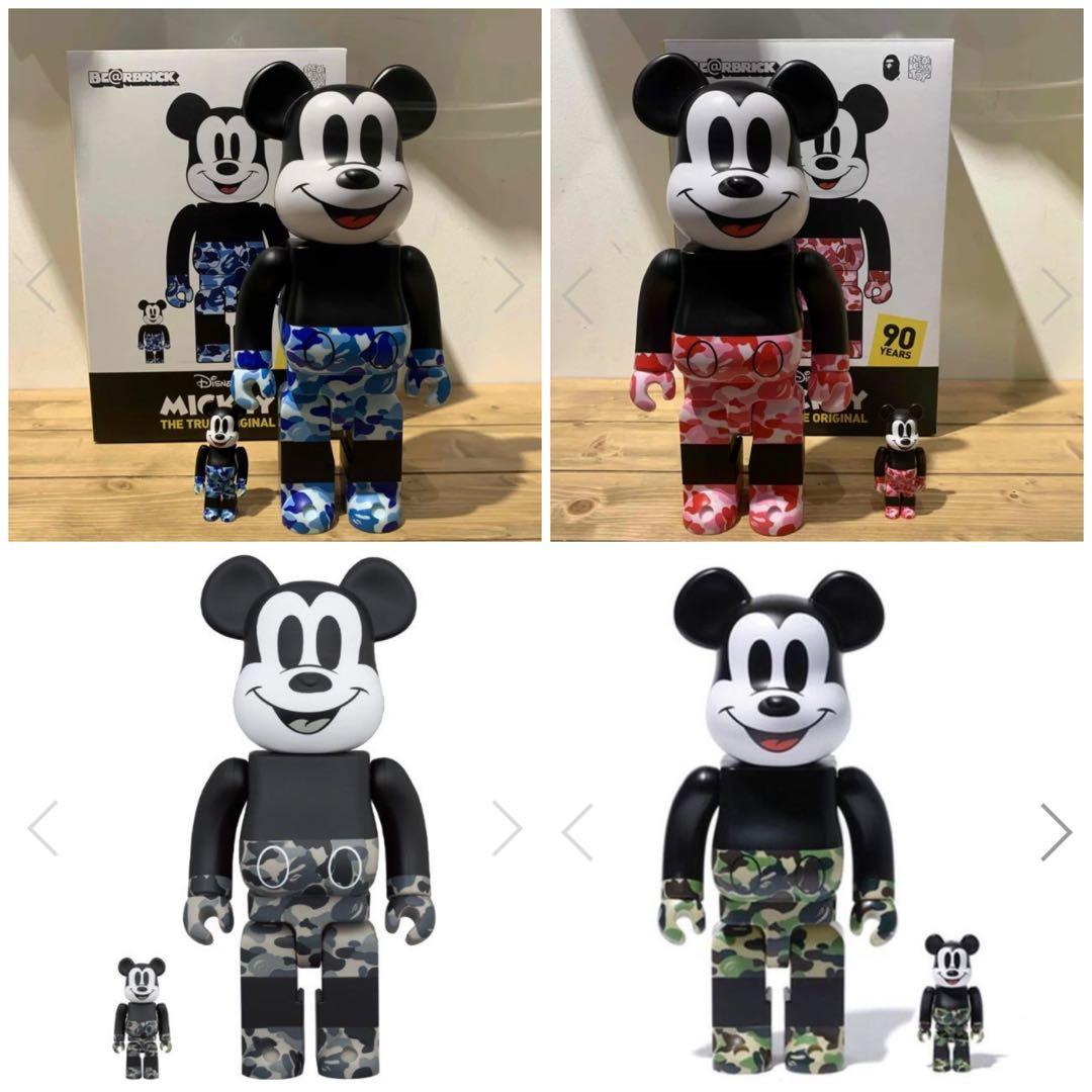Bape abc camo mickey mouse 400% 100% bearbrick, Hobbies & Toys, Toys ...