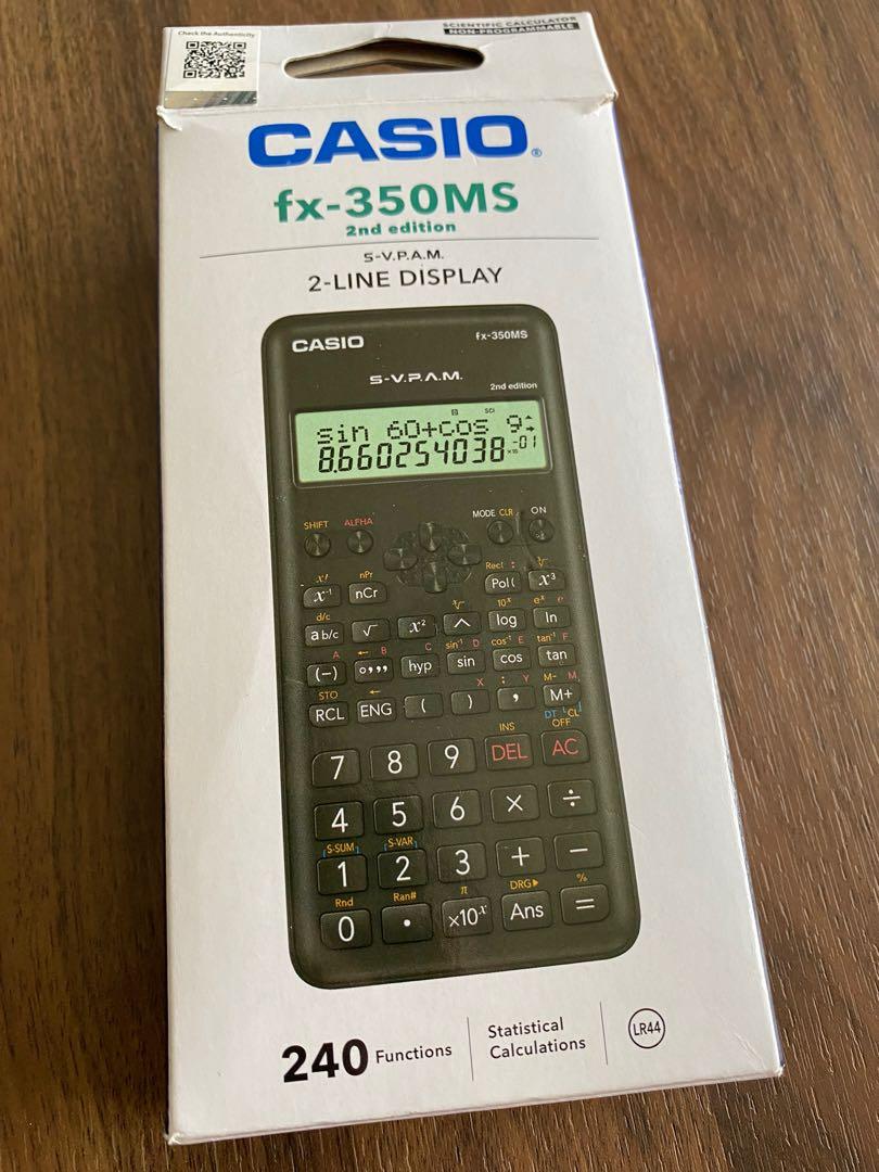 Casio fx-350MS Scientific Calculator, Health & Nutrition, Health ...