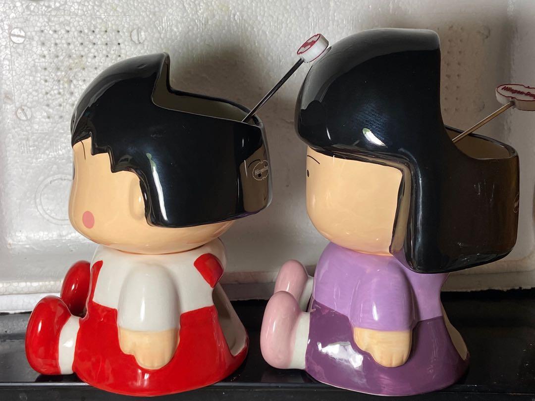 Chibi maruko Chan fondue pot haagen Dazs 櫻桃小丸子 野口同學 朱古力火鍋 雪糕火鍋, 興趣及遊戲 ...