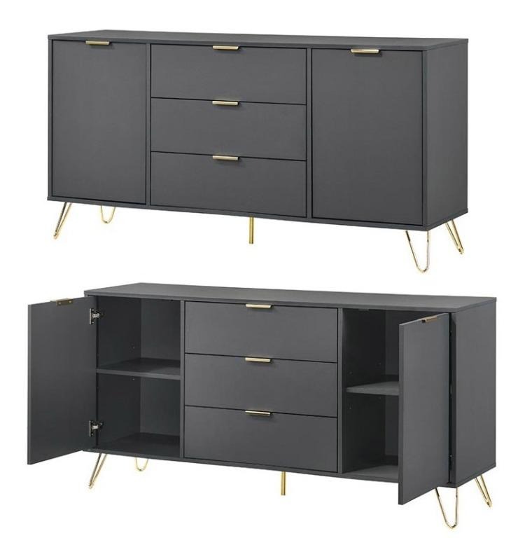 Contemporary Design Storage Cabinet with Drawers, Furniture & Home ...