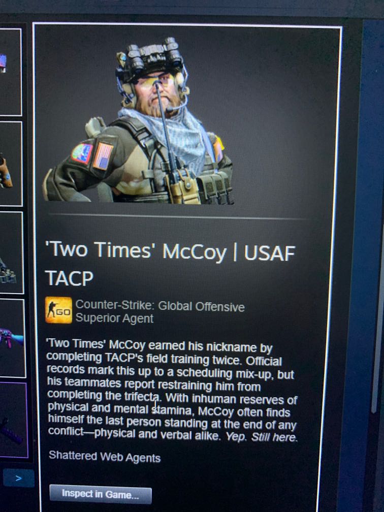 CSGO AGENT TWO TIMES MCCOY USAF TACP, Video Gaming, Video Games, Others ...
