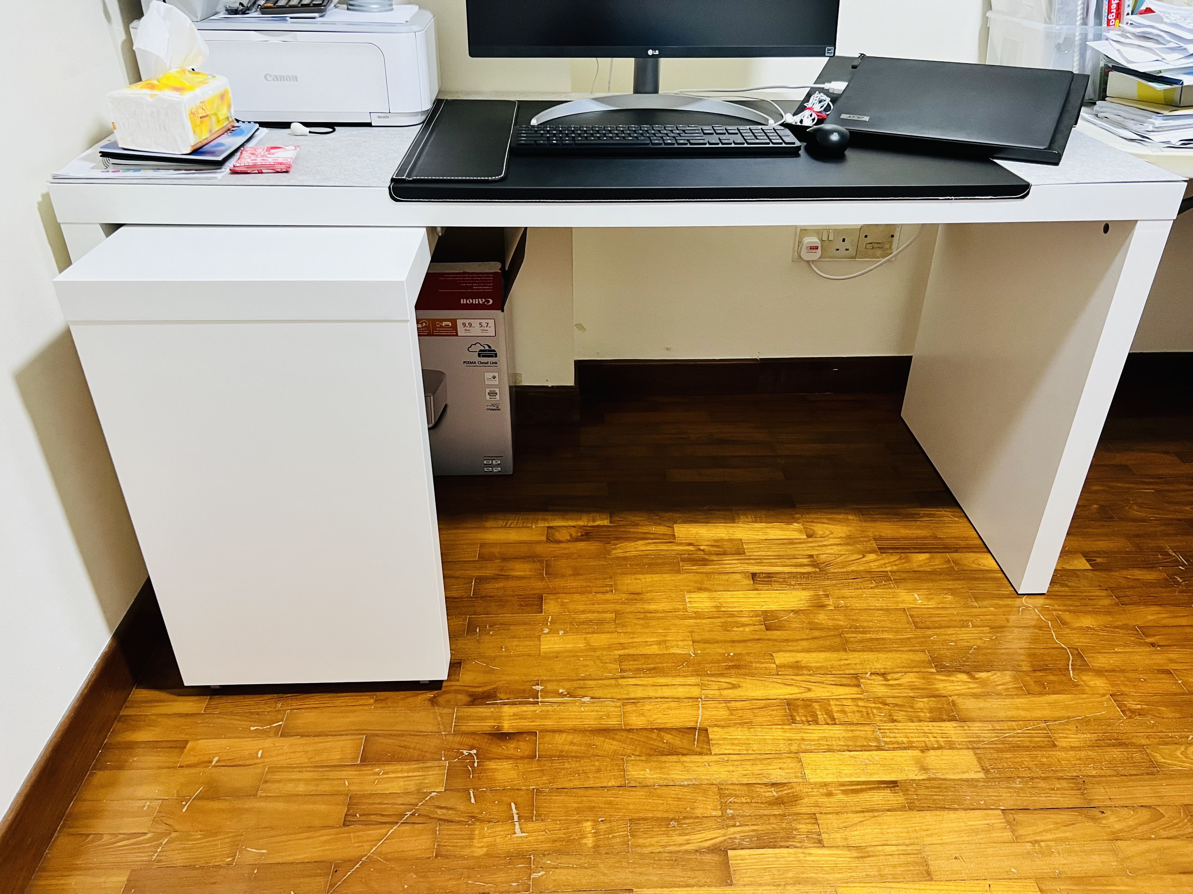 Desk with pull-out panel, Furniture & Home Living, Furniture, Tables ...