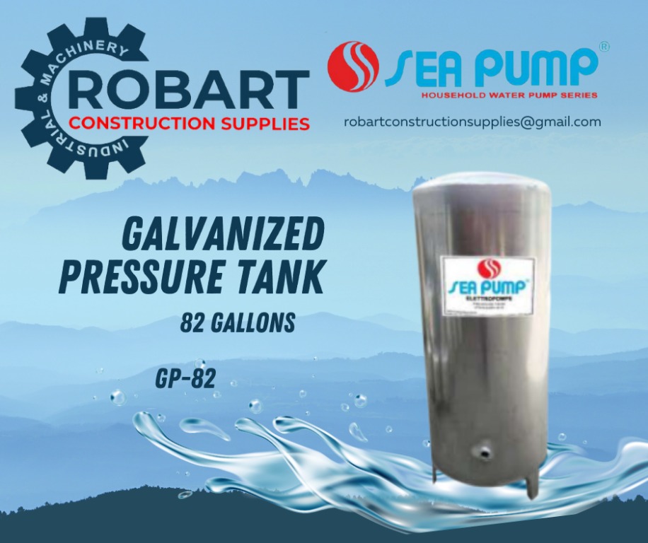 GALVANIZED PRESSURE TANK 82 GALLONS, Commercial & Industrial ...