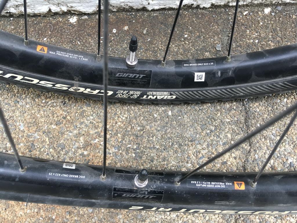 Giant SX2 Wheel Set 29" 700c with Cross Cut AT2 Tires (Tubeless Ready ...