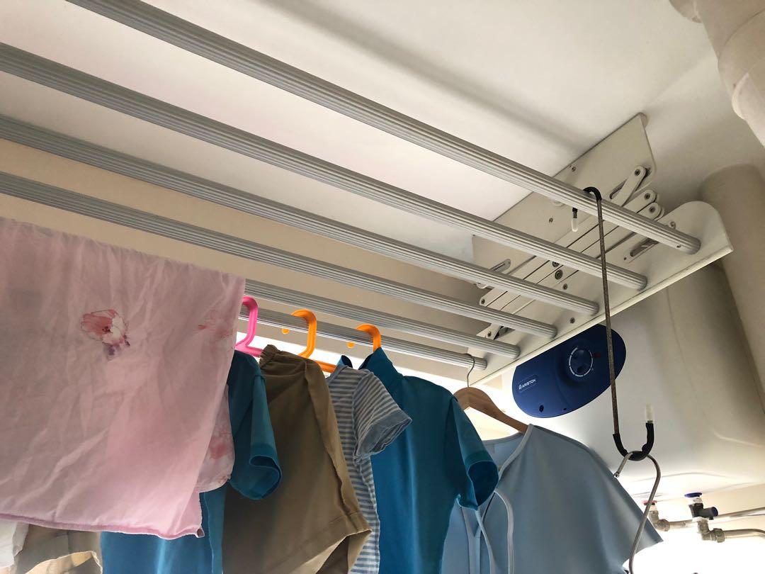 Hdb clothes drying rack, Furniture & Home Living, Bathroom & Kitchen ...