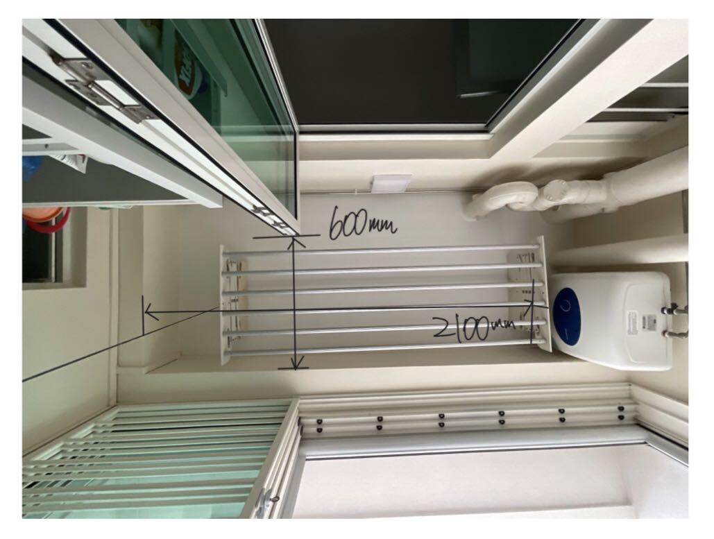 Hdb clothes drying rack, Furniture & Home Living, Bathroom & Kitchen ...