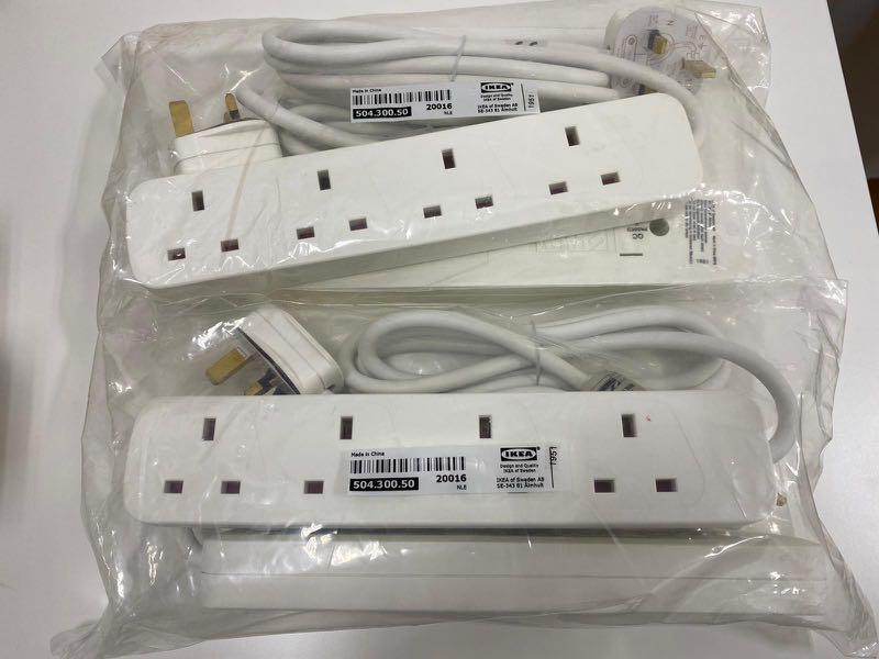 Ikea koppla 4 Way Extension Socket, TV & Home Appliances, Electrical ...