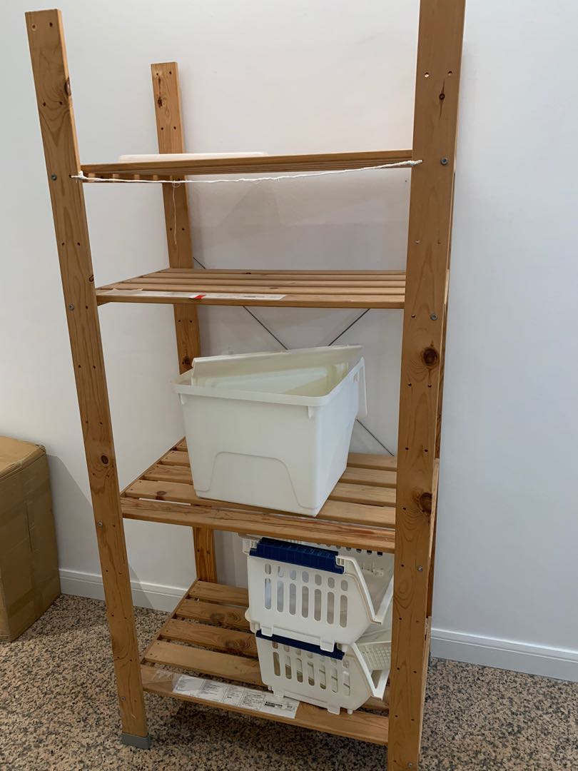 Ikea wooden rack., Furniture & Home Living, Furniture, Shelves ...