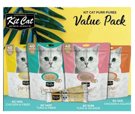 Kit Cat Purr Puree value pack 40s x15 g, Pet Supplies, Pet Food on ...