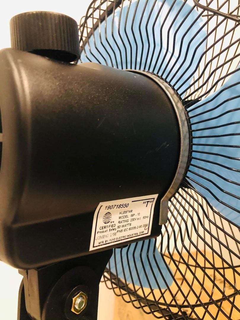 KLESTAR 10" Mini Stand Fan Plastic Blade Black ISP10, Furniture & Home ...