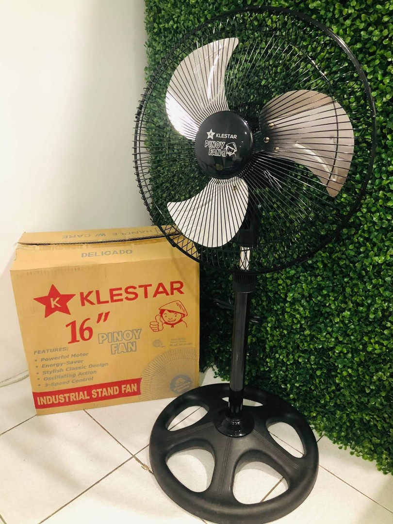 KLESTAR 16" Industrial Stand Fan Metal Blade ISB1620, Furniture & Home ...