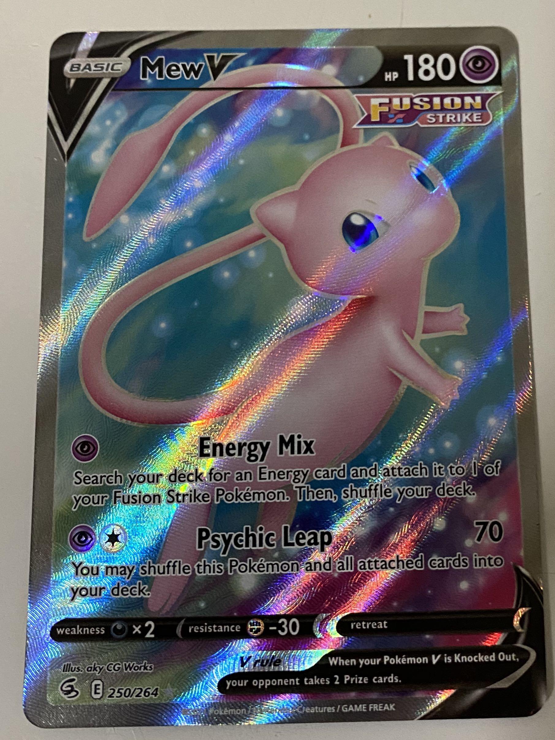 Mew V - 250/264 - Full Art Ultra Rare, Hobbies & Toys, Toys & Games on Carousell