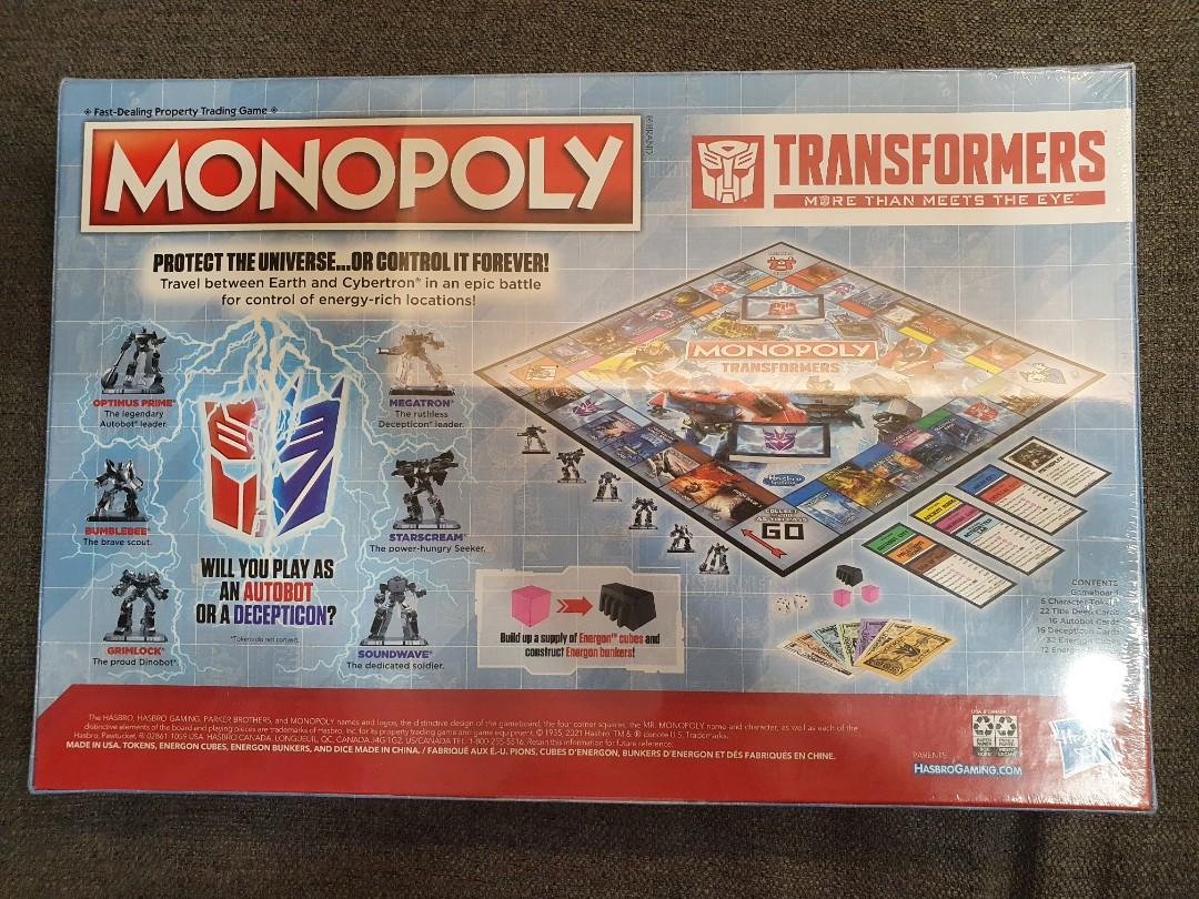 Monopoly Transformers, Hobbies & Toys, Toys & Games on Carousell
