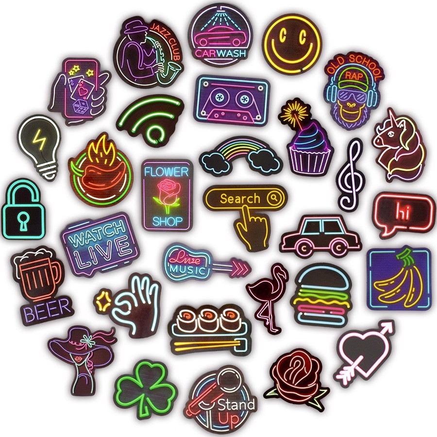Neon Sign sticker, Hobbies & Toys, Stationery & Craft, Other Stationery ...